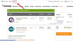 GoDaddy hosting promo code for Only $7.2/yr (free domain)
