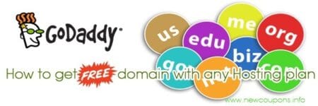 How to get free domain at GoDaddy with Hosting for only $12/y.