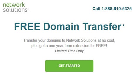 Free Domain Transfer to NetworkSolutions, No Limitation