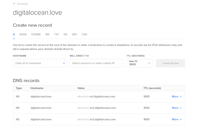 How to point Google Domains to DigitalOcean Droplet