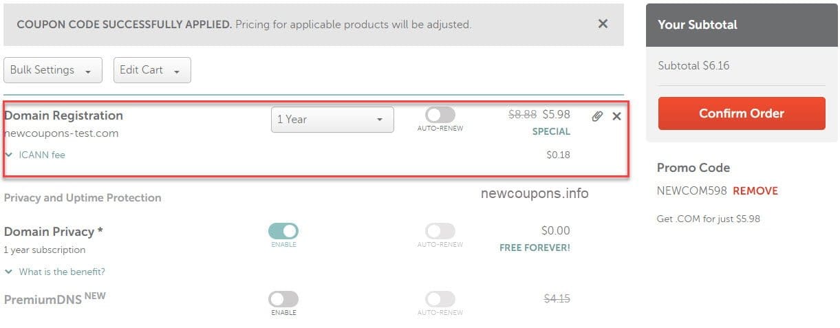 Register .COM Domain For $5.98 At NameCheap - Free Whois Privacy