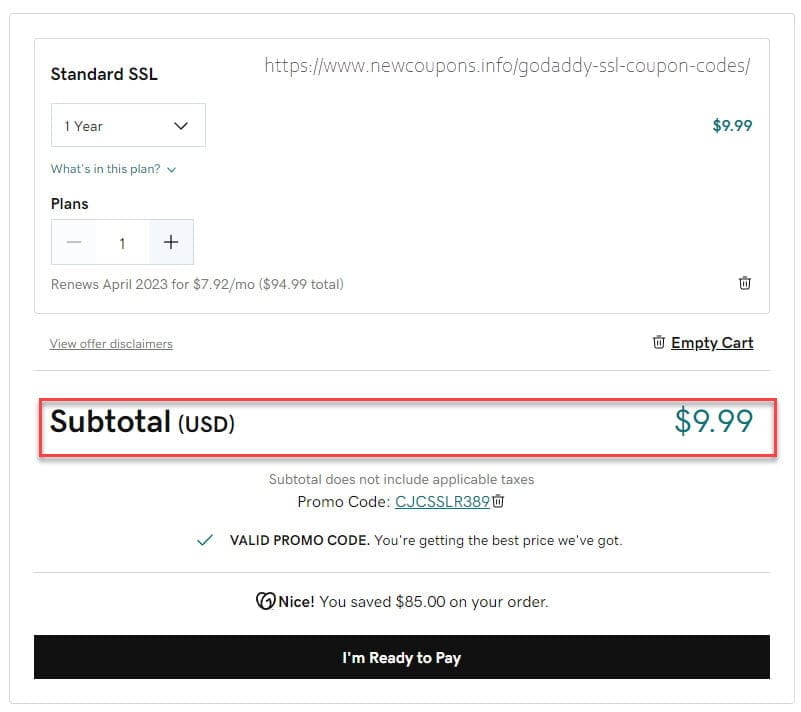 89% OFF | $9.99 Godaddy SSL Promo Code in December 2025