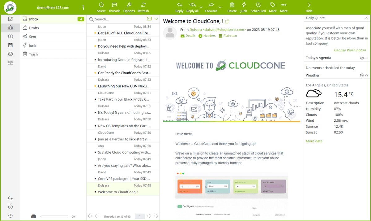 CloudCone – $5/Year for a Personal Hosted Email Solution