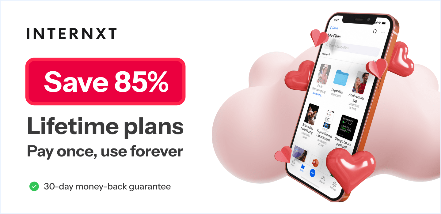 [Valentines Sale] Internxt: Up To 85% OFF LIFETIME Plans!